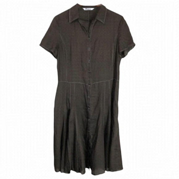Nygard Collection | Dresses | Nygard Collection Dark Brown Short Sleeve ...